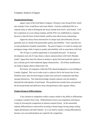 Jaguar | PDF | Automotive Industry | Industries