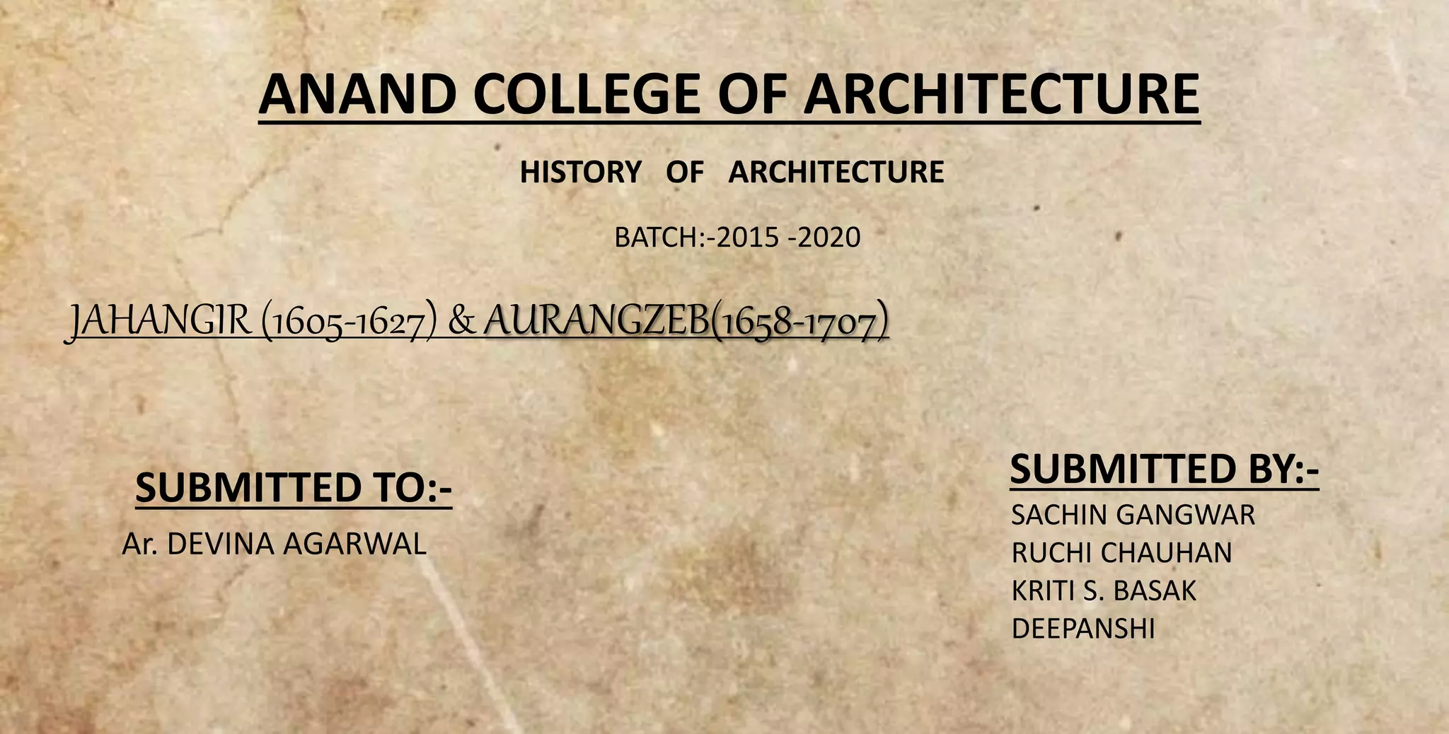 Jahangir and aurangzeb | PPTX