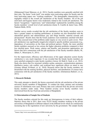 Measurement of Job Satisfaction of Private University Teachers in Bangladesh | PDF