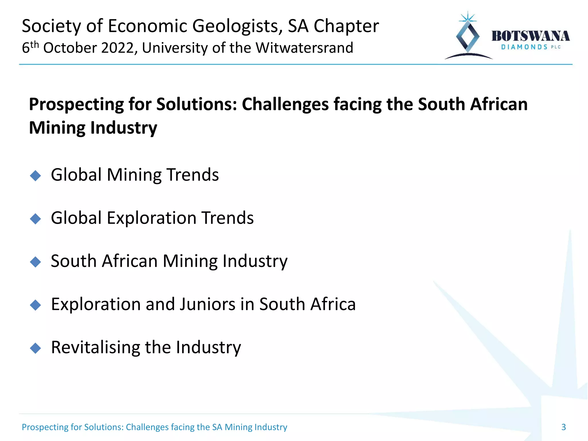 Prospecting for Solutions: Challenges facing the South African Mining ...