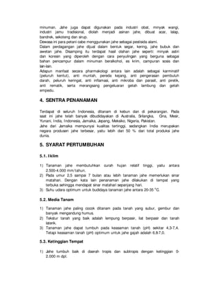 Pedoman Teknis Budidaya Jahe | PDF