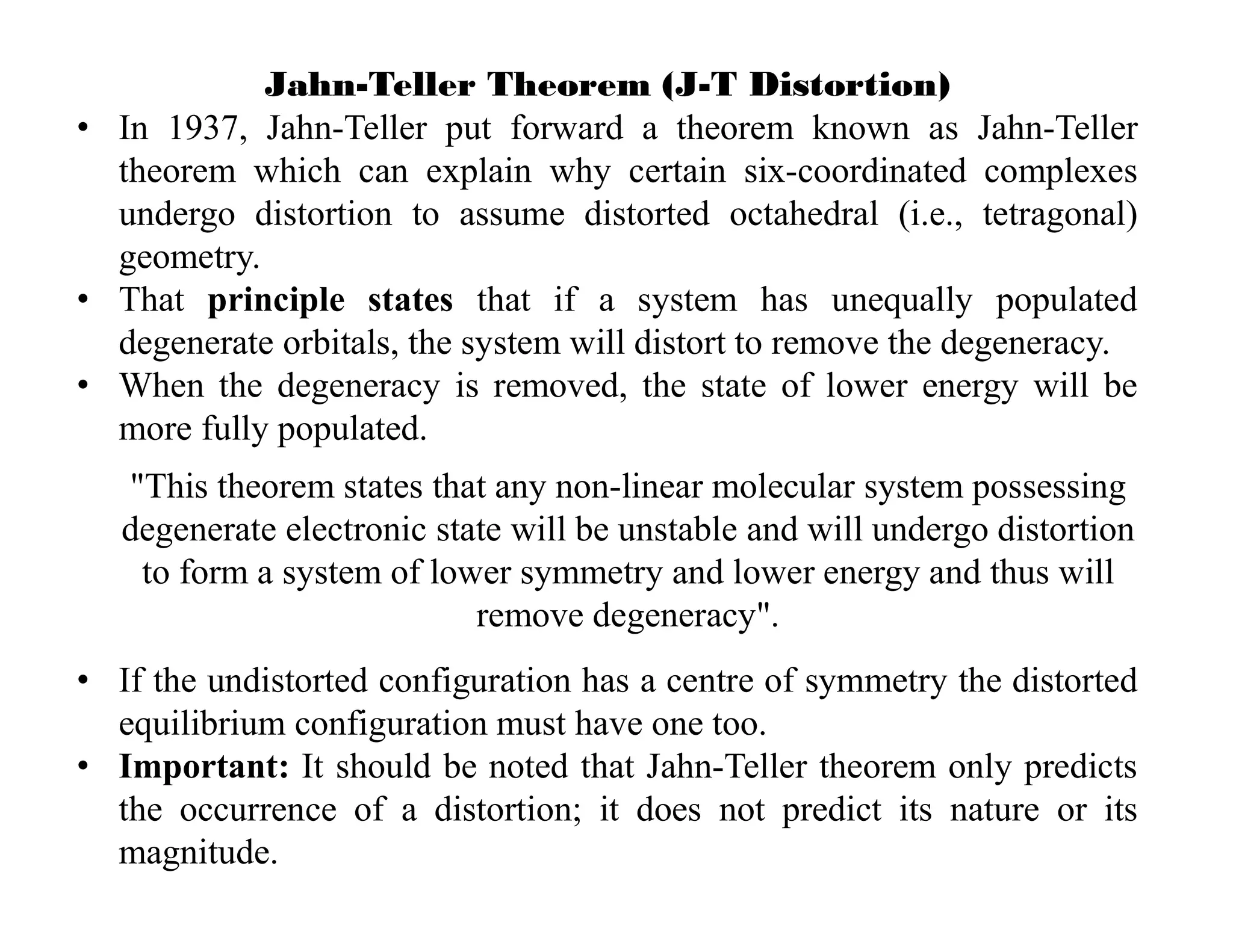 Jahn-Teller Theorem | PDF