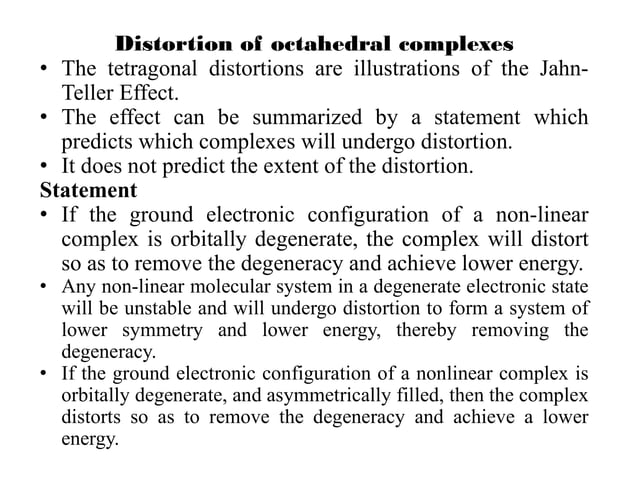 Jahn-Teller Theorem | PDF | Chemistry | Science