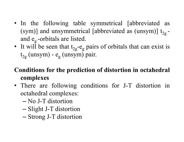 Jahn-Teller Theorem | PDF | Chemistry | Science
