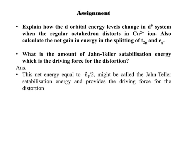 Jahn-Teller Theorem | PDF | Chemistry | Science