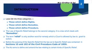 Specific Relief Act, 1963 | PPT