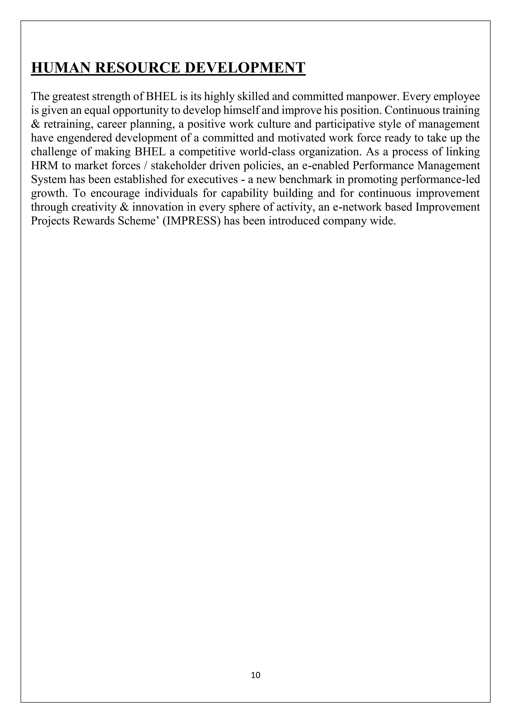 BHEL PROJECT REPORT ( TRAINING REPORT ) | PDF