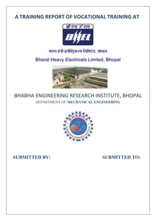 BHEL PROJECT REPORT ( TRAINING REPORT ) | PDF