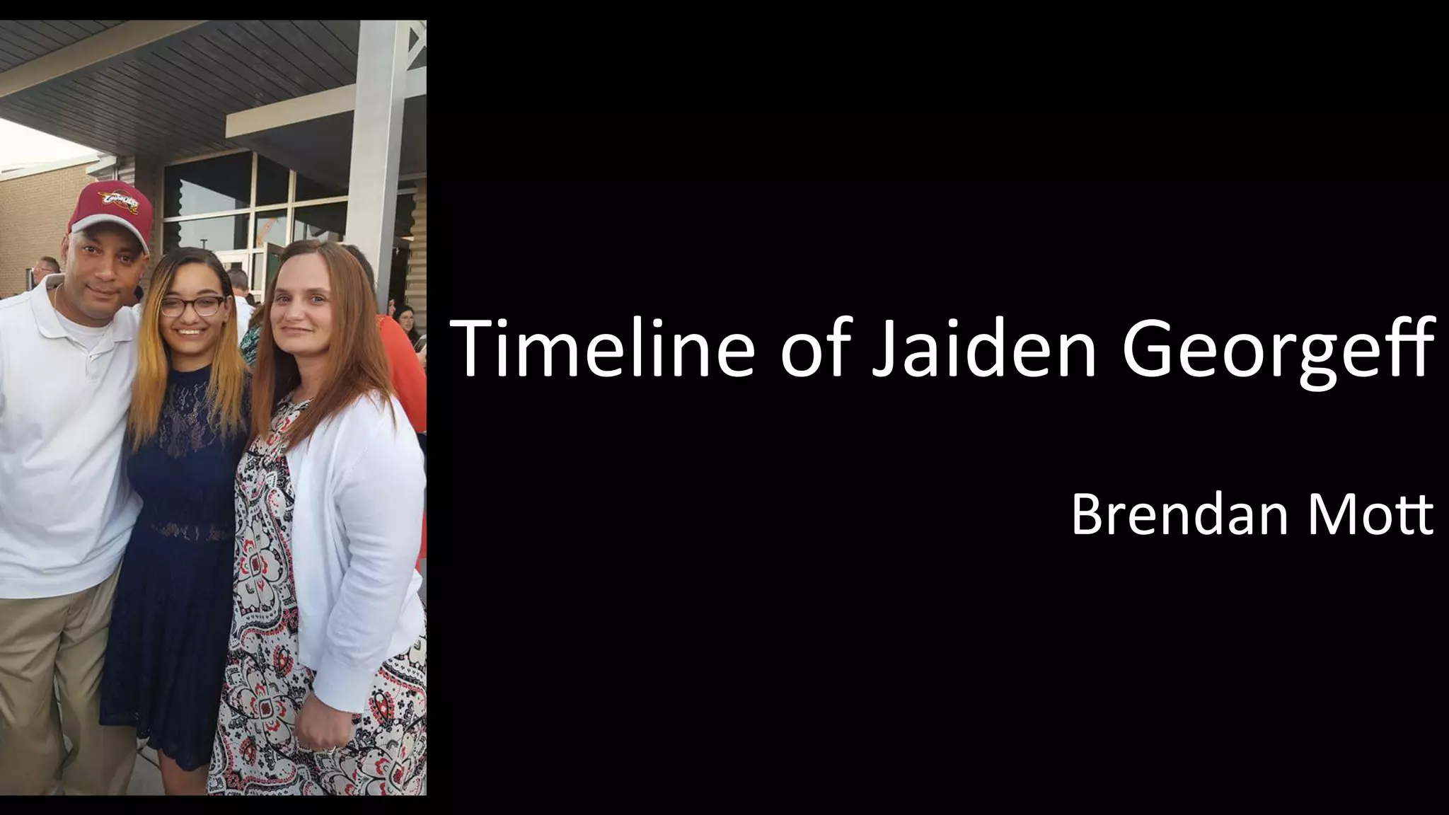 Timeline Through Jaiden Georgeff's Life | PPT