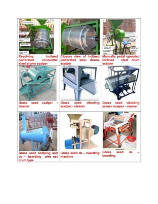 Mechanical harvesting and processing of tropical grass seeds | DOCX