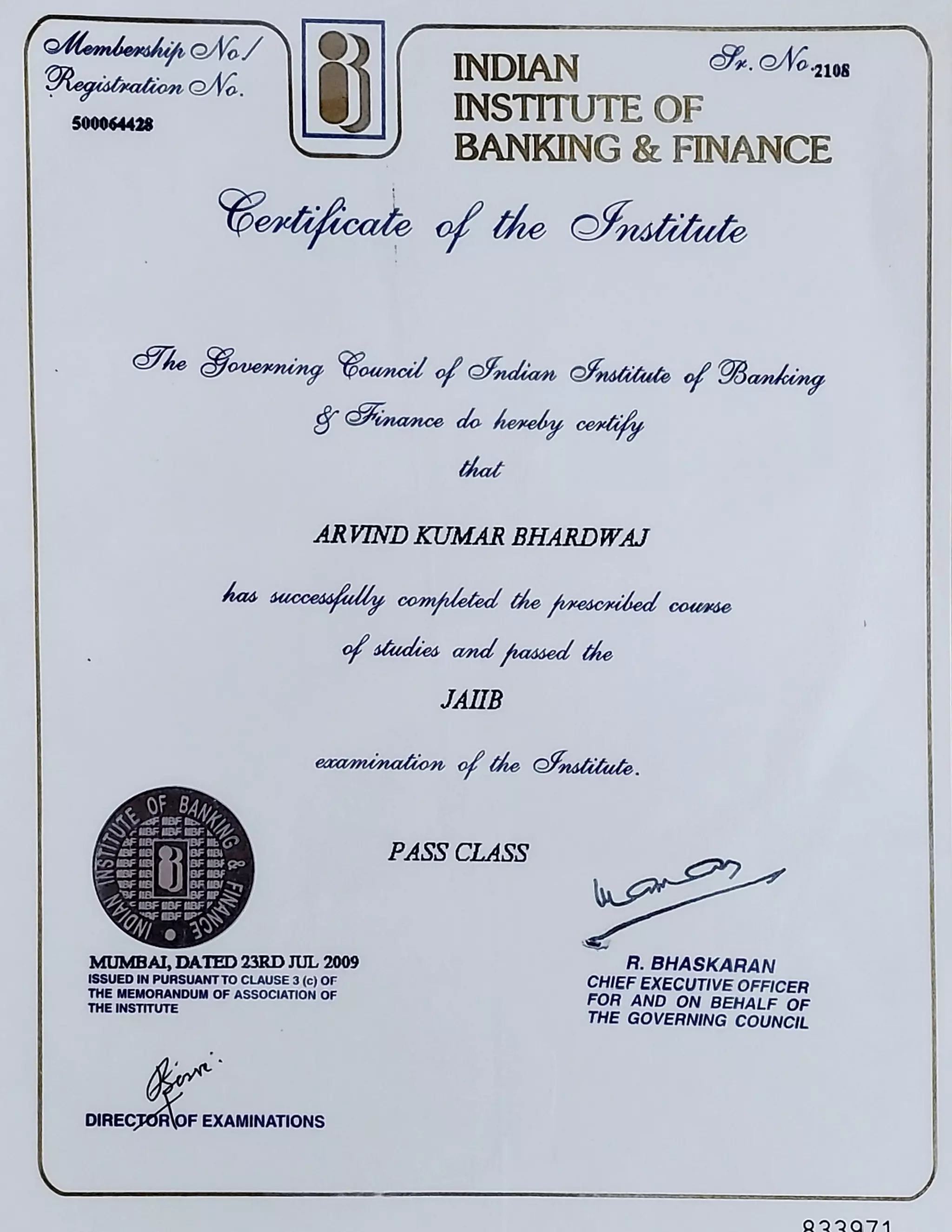 JAIIB From Indian Institute Of Banking and Finance | PDF