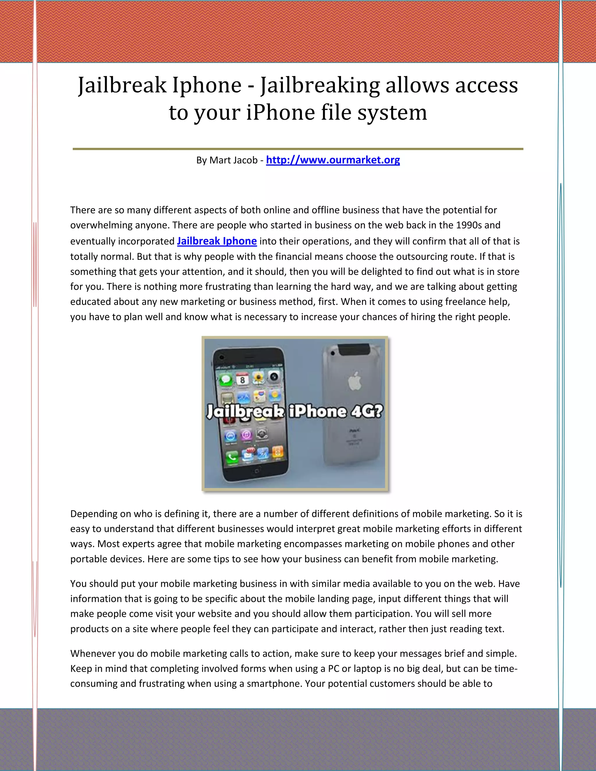 Jailbreak iphone | PDF