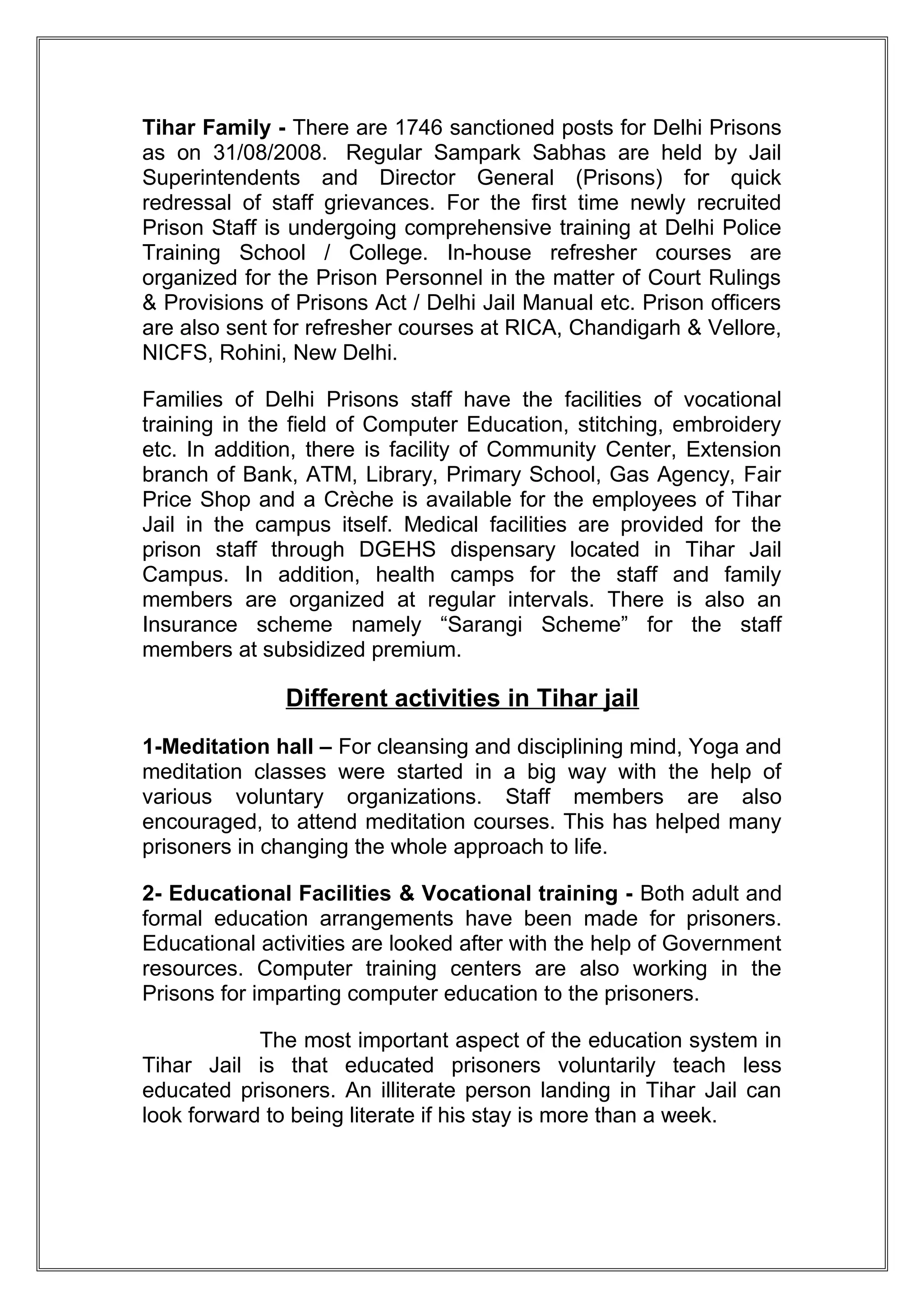 Jail Visit Report | DOC