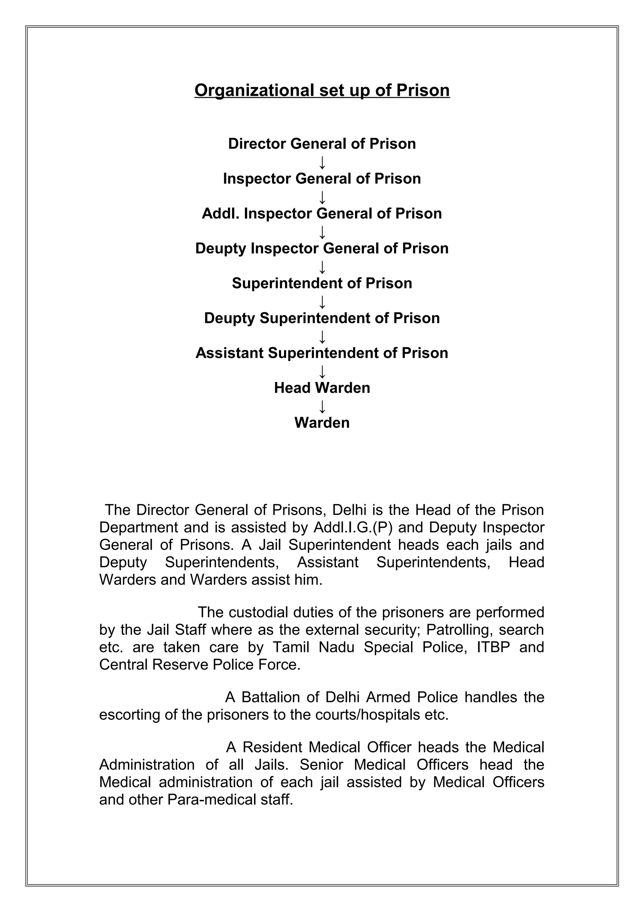 Jail Visit Report | DOC