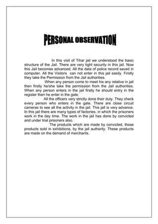 Jail Visit Report | DOC