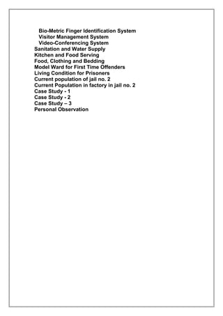 Jail Visit Report | DOC