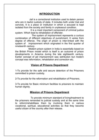 Jail Visit Report | DOC