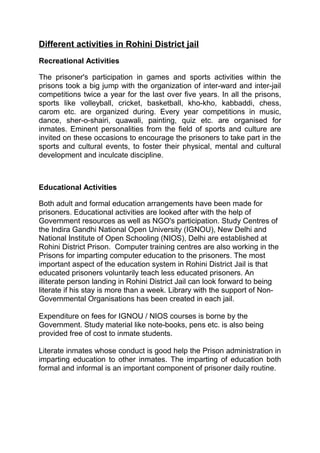 Jail visit report | DOC