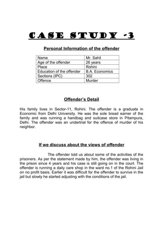 Jail visit report | DOC