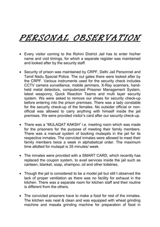 Jail visit report | DOC