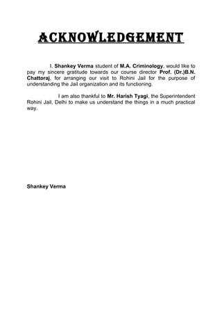 Jail visit report | DOC