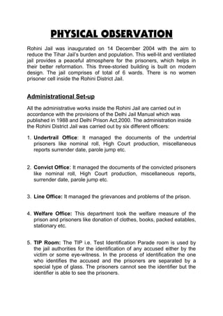 Jail visit report | DOC