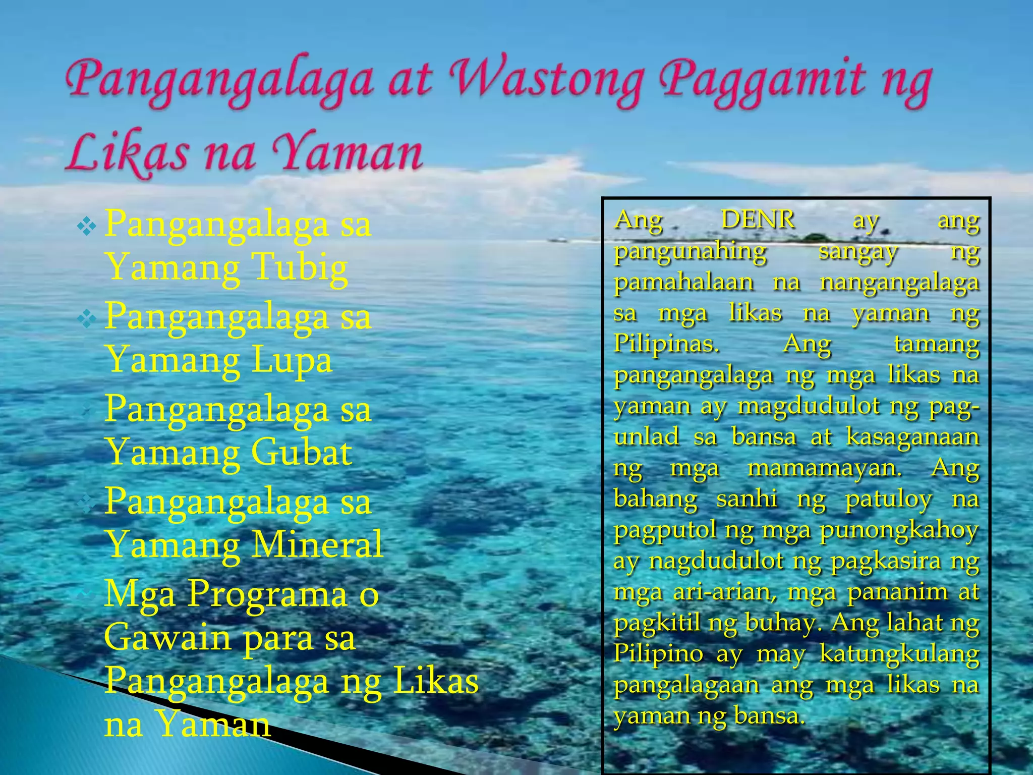 Yaman Dagat Power Point | PPTX