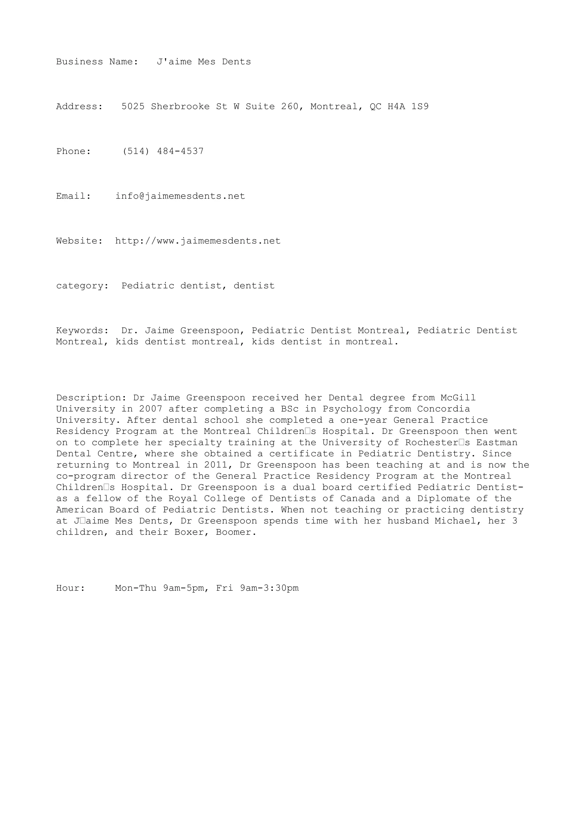 J'aime mes dents | TXT