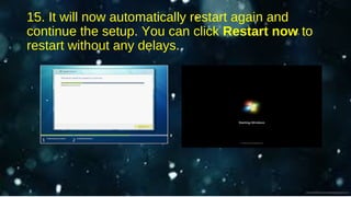 Windows 7 Installation | PPT | Internet for Beginners | Internet