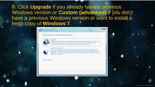 Windows 7 Installation | PPT