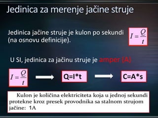 Jačina, smer i gustina struje. Merenje jačine struje. | PPTX