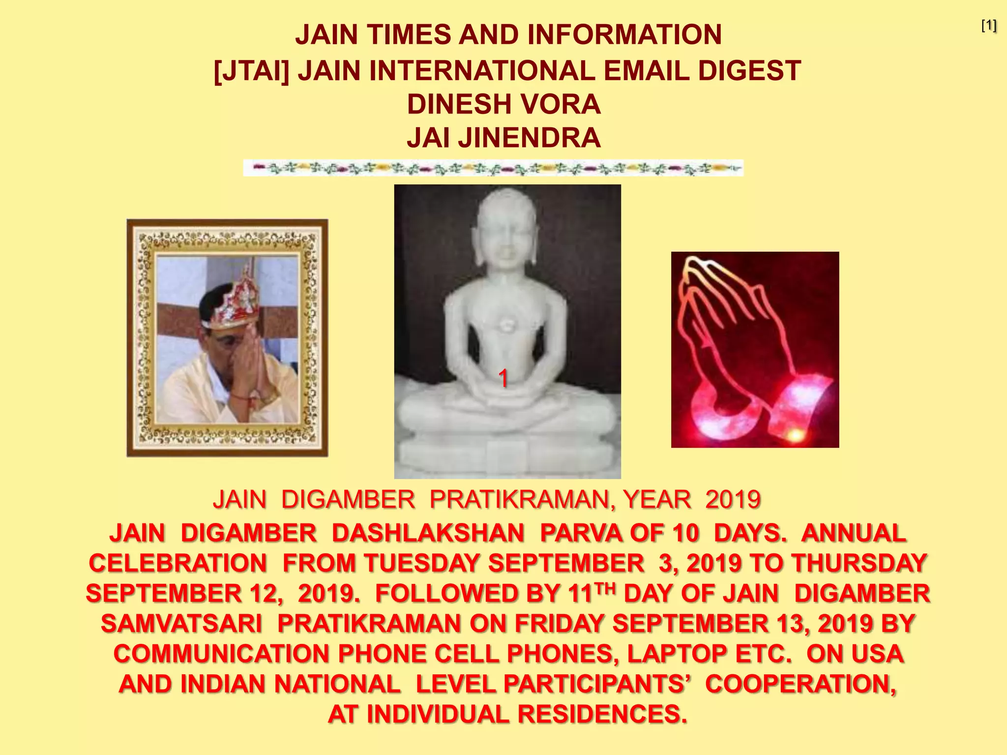 JAIN DIGAMBER PRATIKRAMAN, 2019 U DINESH VORA | PPTX
