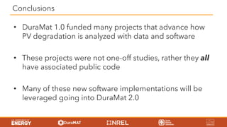 DuraMat CO1 Central Data Resource: How it started, how it’s going … | PPT