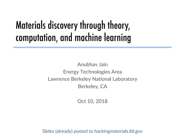 Materials discovery through theory, computation, and machine learning | PDF