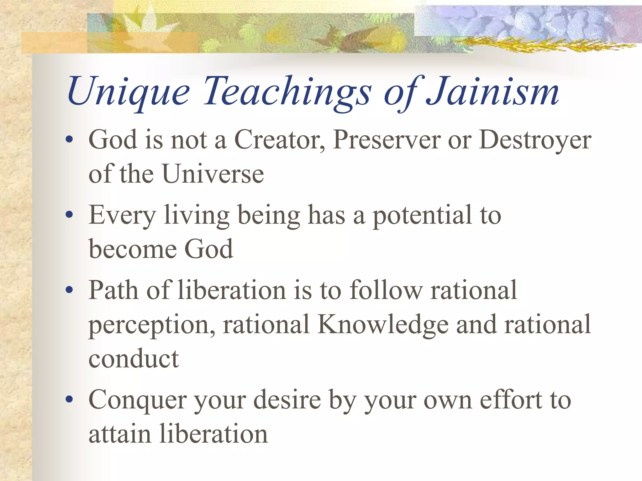 Jainism | PPT | Hinduism | Religion & Spirituality