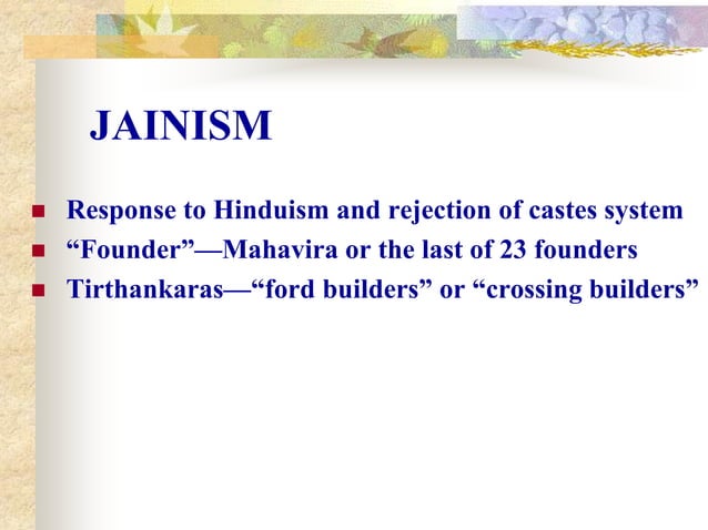 Jainism | PPT | Hinduism | Religion & Spirituality