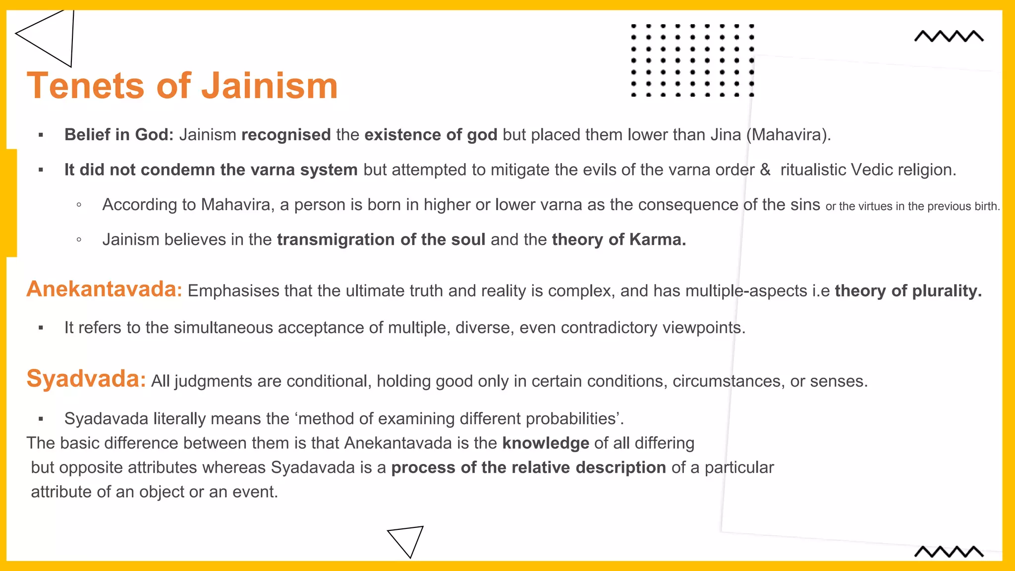 Jainism at a glance. | PPTX
