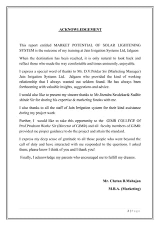 Small Hybrid wind/solar market study project-report | PDF