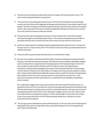 Anushthan Jain Muni (Saints) Workshop for Overseas Meditators at Samarpan Ashram Dandi 2020 | DOCX