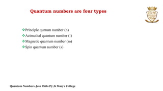 Chemistry:Quantum Numbers | PPTX