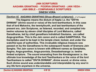 Jain scriptures aagama | PPTX