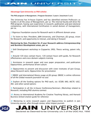 Jain university.....ph d .... 2014.... information .MM Bagali | PDF