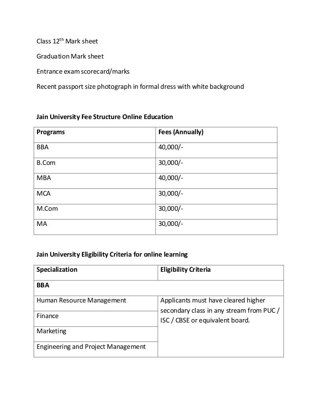 Jain University Online Courses, Review | PDF