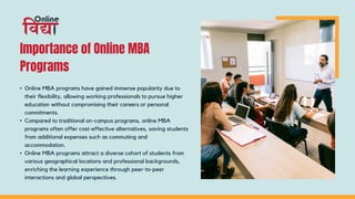 Jain University Online MBA | Jain Online MBA | Onlinevidyaa | PPTX