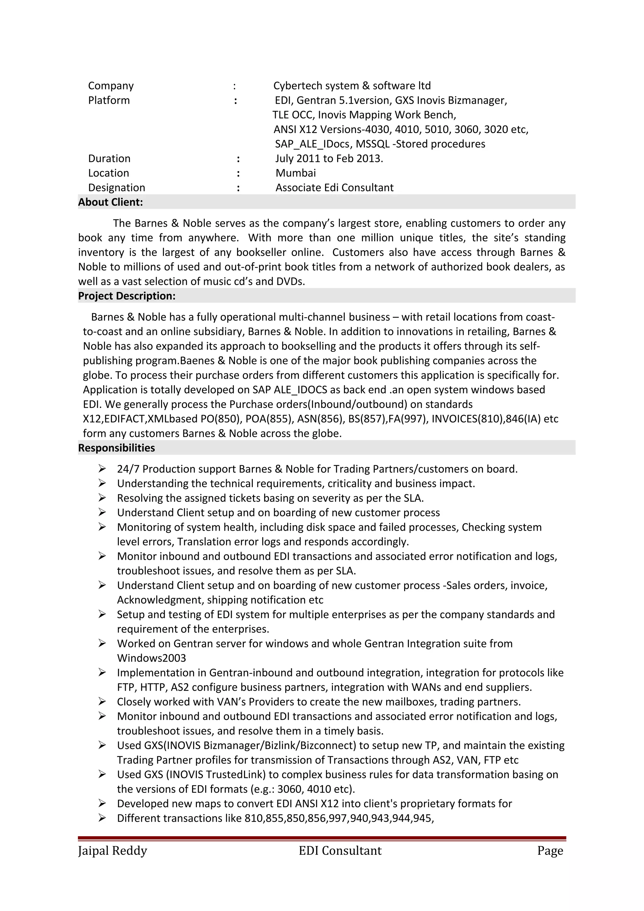 Jaipal reddy edi profile | DOC