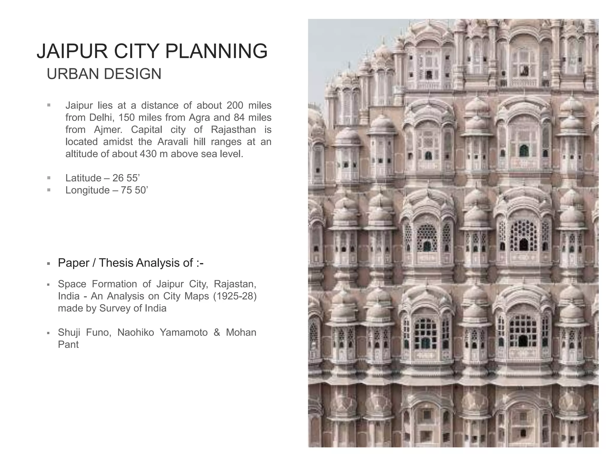 Jaipur City Planning - Urban Design | PPTX