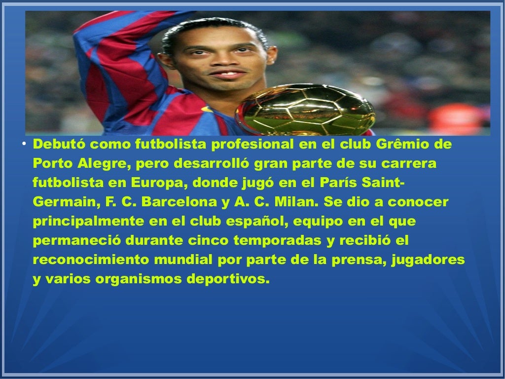 biografia de ronaldinho