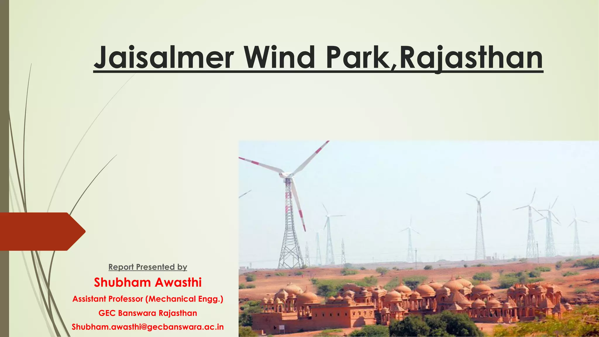Jaisalmer wind park rajasthan | PDF