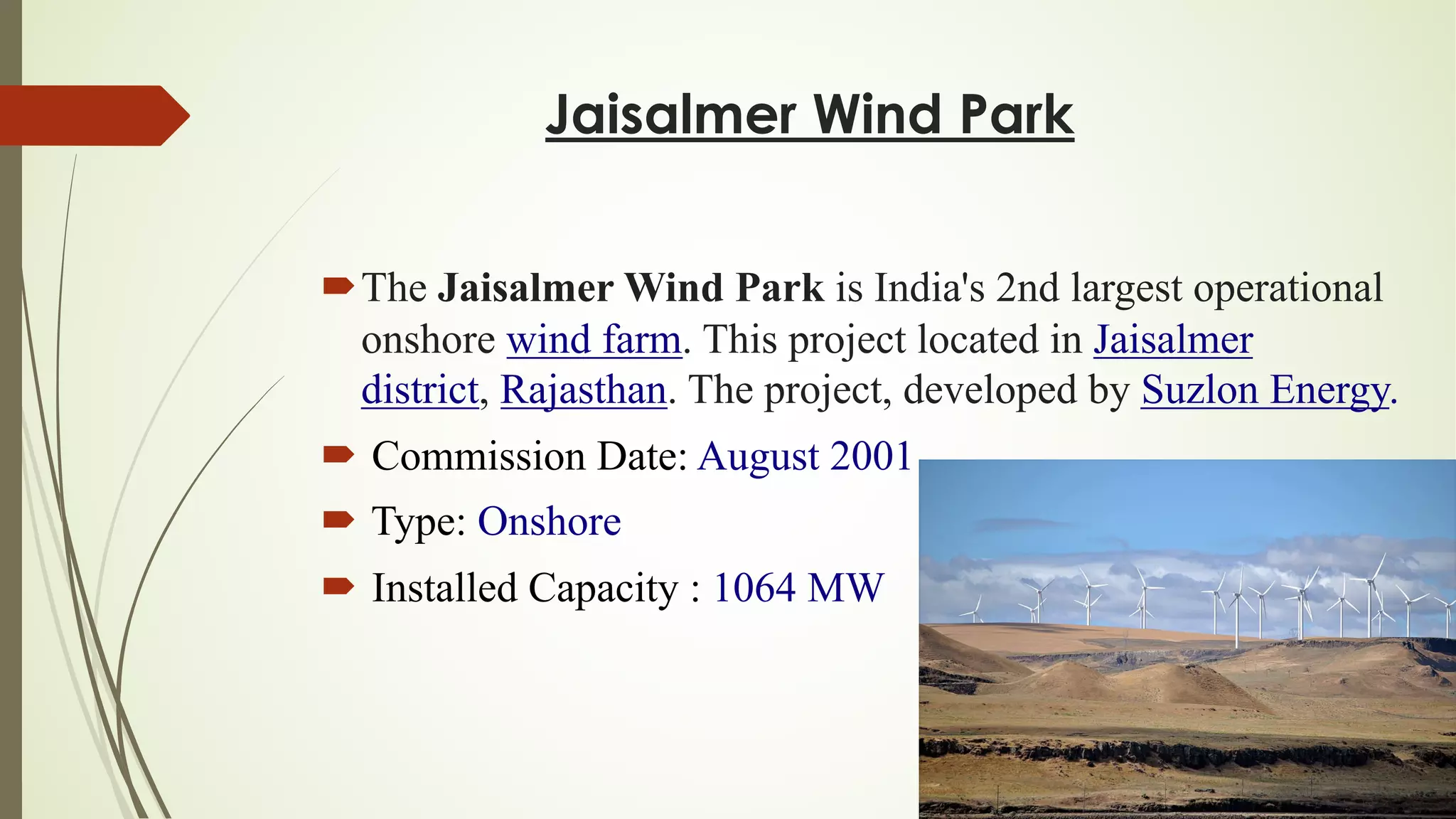 Jaisalmer wind park rajasthan | PDF