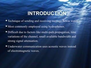 UNDER WATER ACOUSTIC COMMUNICATION | PPTX